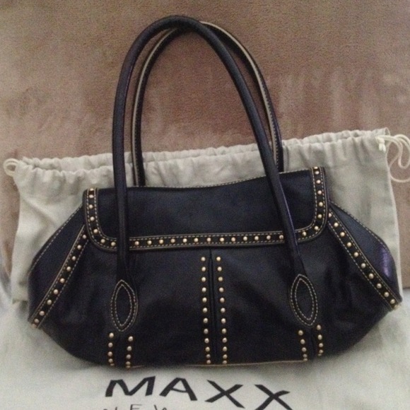 Maxx New York | Bags | Maxx New York Leather Purse W Gold Studs | Poshmark