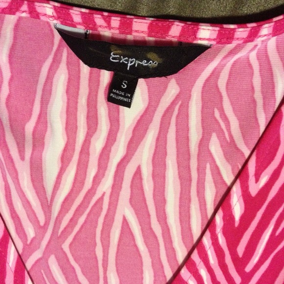 Express | Dresses | New Express Pink Animal Print Wrap Dress | Poshmark