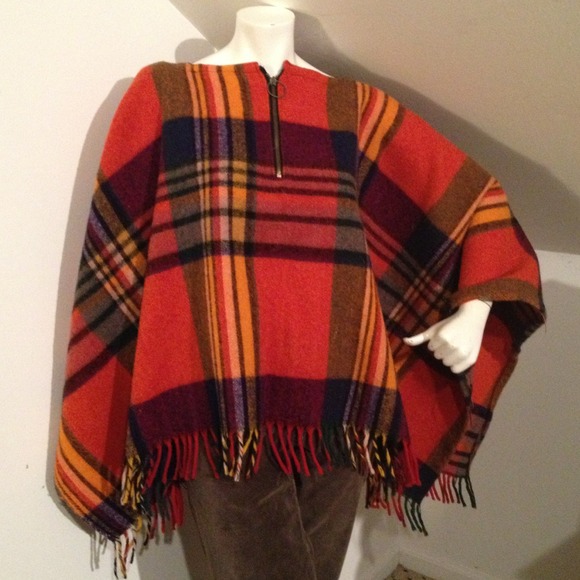 Jackets & Coats | Vintage Wool Poncho | Poshmark