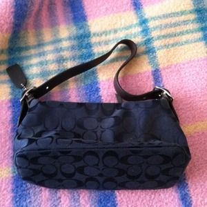 navy blue coach purse on Poshmark