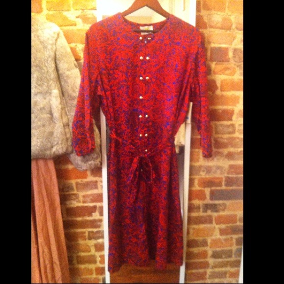 Dresses | Vintage Flutterbye Dress With Tie | Poshmark