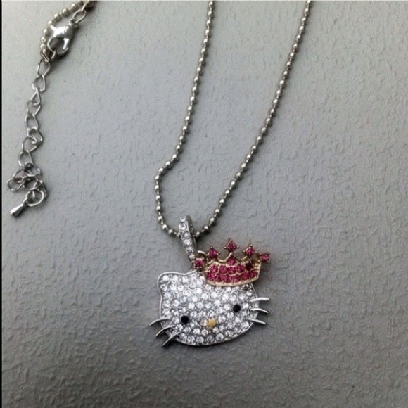 Jewelry | Hello Kitty Crystal Crown Necklace | Poshmark