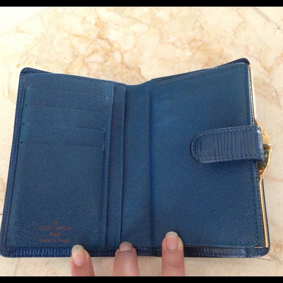 Louis Vuitton | Bags | Authentic Lv Epi Blue Wallet | Poshmark