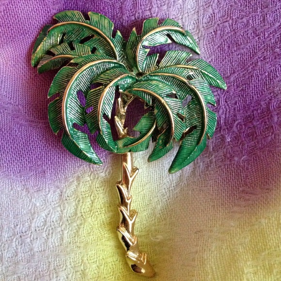 Accessories | Vintage Palm Tree Pin | Poshmark