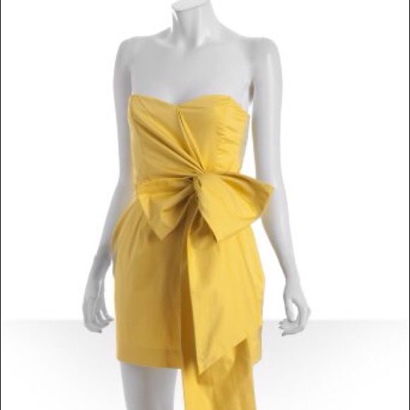 French Connection | Dresses | Yellow French Connection Dress With Bow ...