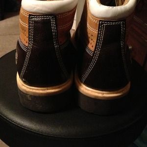 Shoes | Sold 2000 Brown Leather And Suede Fubu Boots | Poshmark