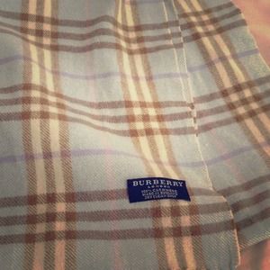 52% off Burberry Accessories - Blue burberry scarf with red sequin ...