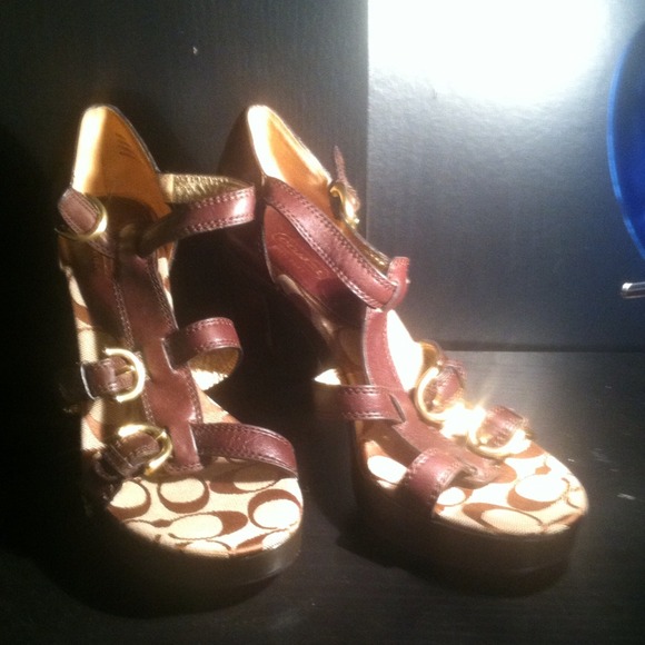 Coach | Shoes | Coach Strap Heels | Poshmark