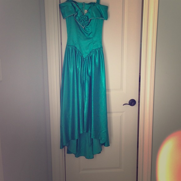 Dresses | Throwback Vintage Prom Dress Emerald Green | Poshmark