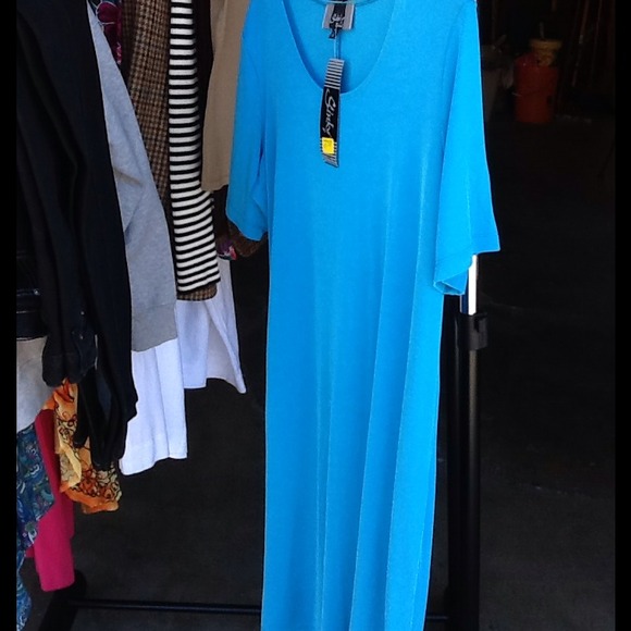 Slinky | Dresses | Bundle 4 Frislinky Brand Pool Blue Dress | Poshmark