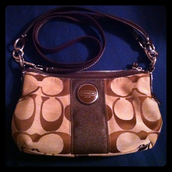 Coach | Bags | Coach Signature Stripe Demi Cross Body F5111 | Poshmark