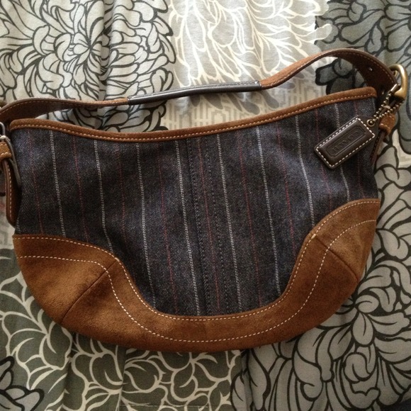 Coach | Bags | Soldcoach Ergo Denim Suede Hobo Purse | Poshmark
