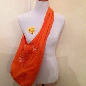 Bags | Summer Orange Hobo Bag | Poshmark