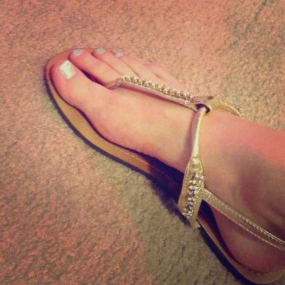G by Guess | Shoes | Gold Gem Sandals | Poshmark