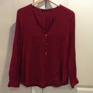 Zara | Tops | Zara Red Top | Poshmark