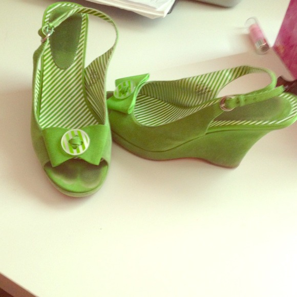 Tommy Hilfiger | Shoes | Lime Green Wedges | Poshmark