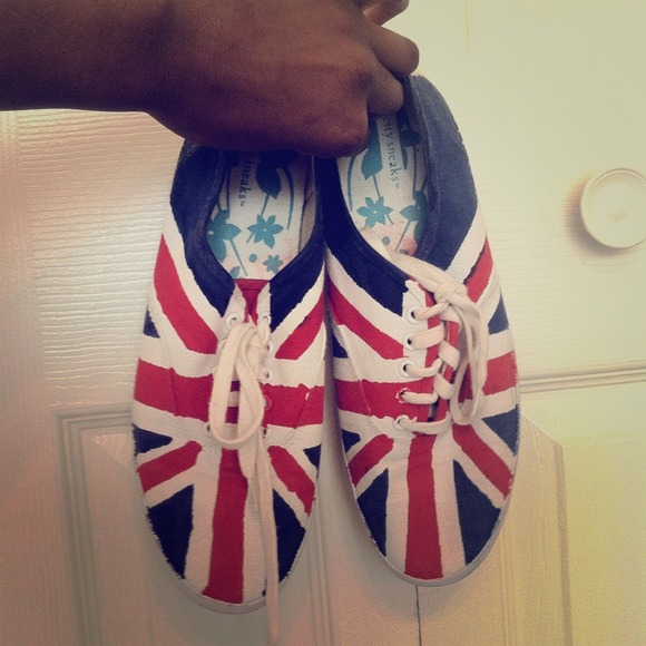 Shoes | Painted Union Jack British Flag Shoes | Poshmark