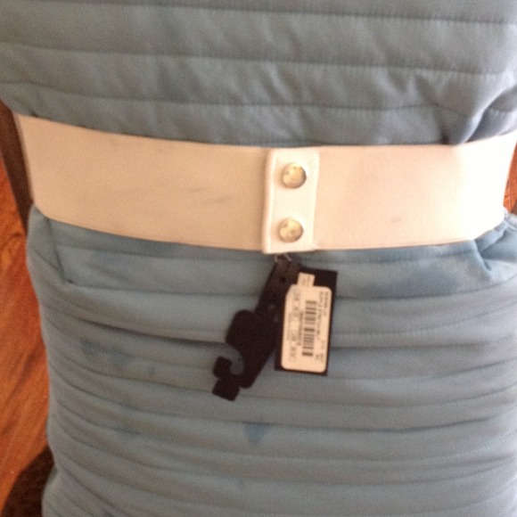 bebe | Accessories | Bebe White Stretch Ruffle Belt | Poshmark