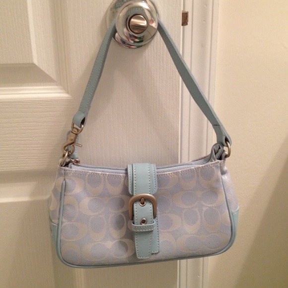 Coach | Bags | Very Cute Baby Blue Coach Purse | Poshmark