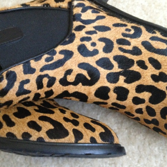 Zara | Shoes | Zara Leopard Chelsea Boots | Poshmark