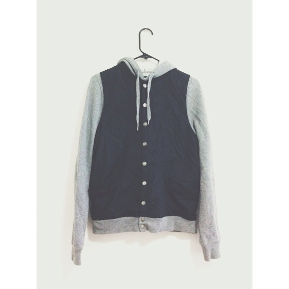 Vans | Jackets & Coats | Vans Navy Blue And Grey Jacket | Poshmark