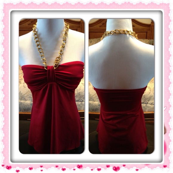 Tops | Halter Red Top | Poshmark