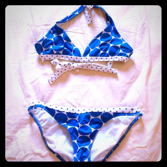 Swim | Royal Blue Polka For Bathing Suit | Poshmark