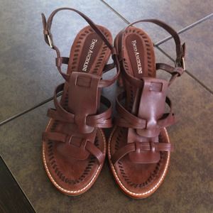 Enzo Angiolini | Shoes | Brown Leather Sandals | Poshmark
