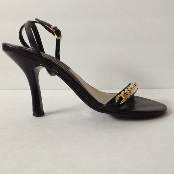 Style & Co. | Shoes | Gold Chain Strappy Heels | Poshmark