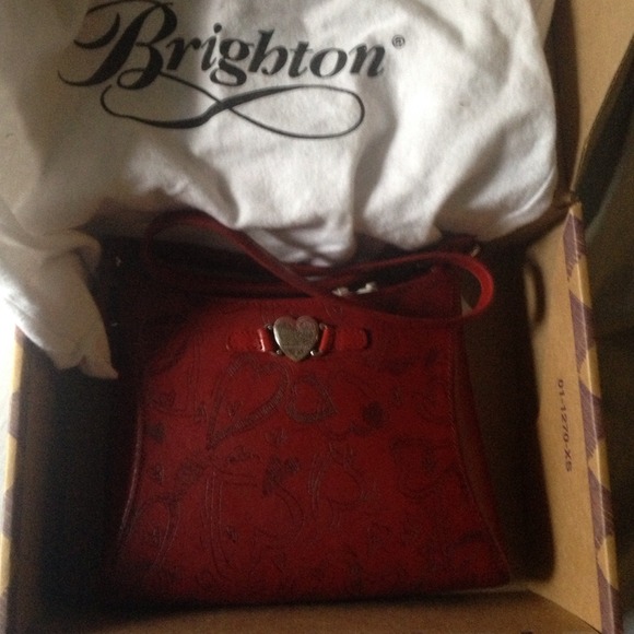 Brighton | Bags | Brighton Purse Small Red Leather Tote New | Poshmark