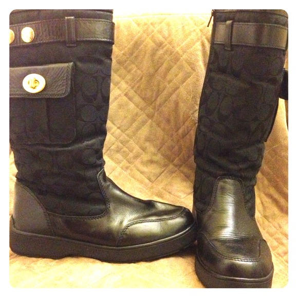 Coach | Shoes | Sold Reduced Coach Logo Authentic Boots | Poshmark