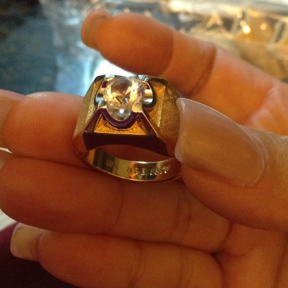 Accessories | 18kt Hge Stamp Diamond Mens Ring | Poshmark