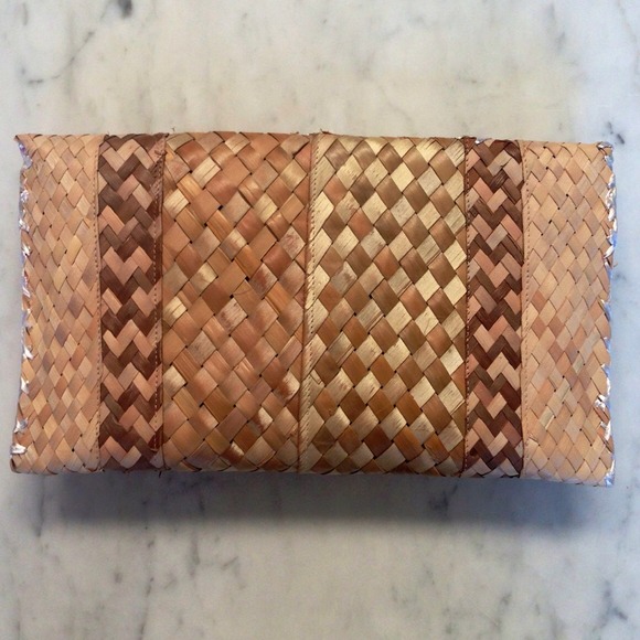 Bags | New Handmade Seashell And Straw Clutch | Poshmark