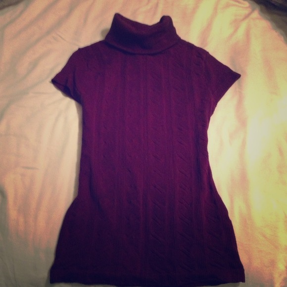 bebe | Tops | Bebe Purple Turtleneck Short Sleeve Top | Poshmark