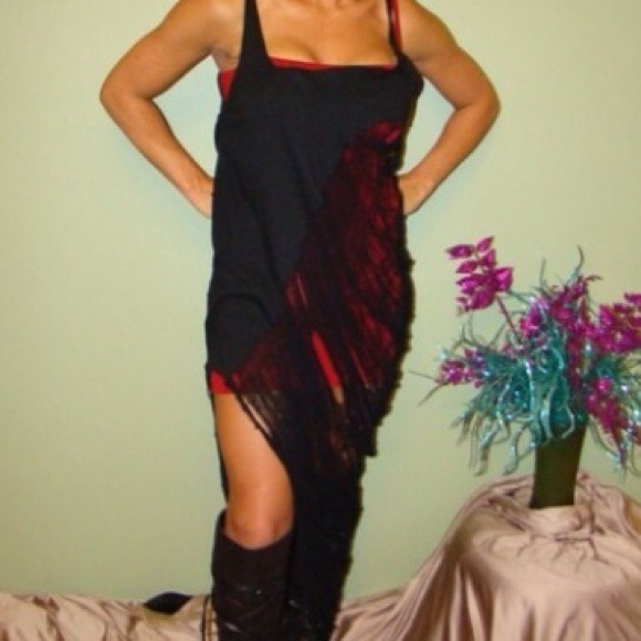 MOXY | Dresses | Black Hand Shredded Dress | Poshmark