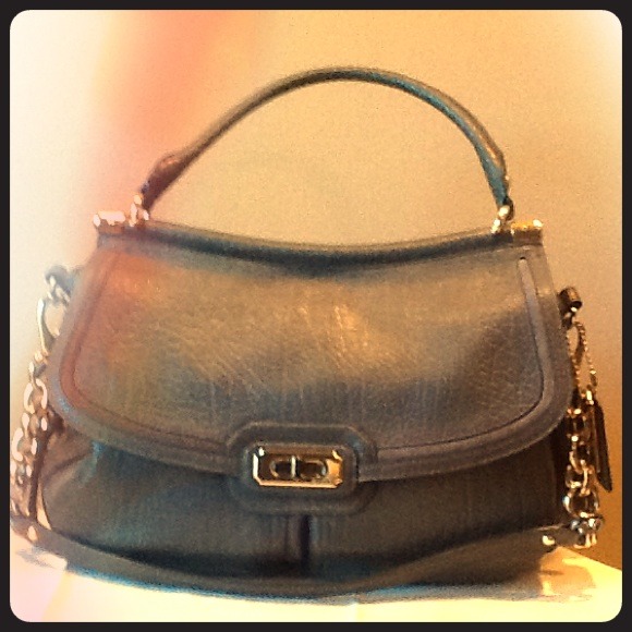 Coach | Bags | Coach Buffalo Leather Large Flap In Gray | Poshmark