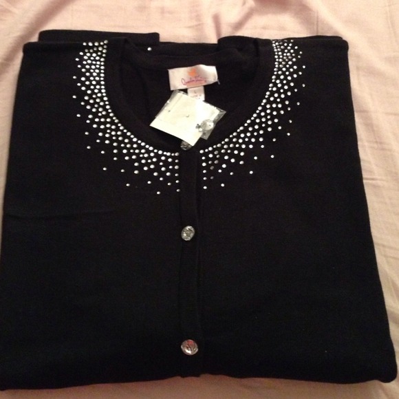 Sweaters | Nwt Beautiful Black Bling Sweater | Poshmark