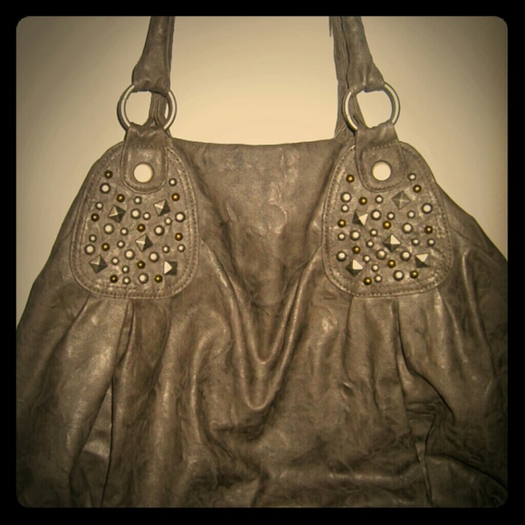 Charlotte Russe | Bags | Vintage Style Steel Colored Bag | Poshmark