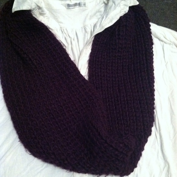 Accessories | Deep Purple Knit Infinity Scarf | Poshmark