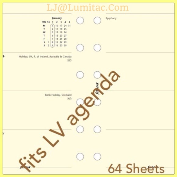 Lv Small Agenda Refill Sizes Semashow
