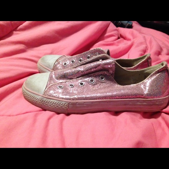 Justice | Shoes | Pink Sparkly Slide On Tennis Shoes | Poshmark