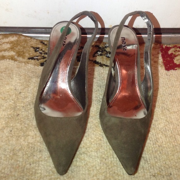 next | Shoes | Next Light Brown Suede Wedge Heel Slingbacks Shoes ...