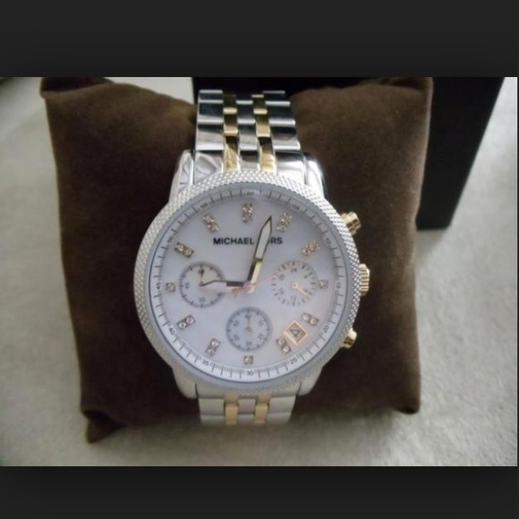 Michael Kors | Jewelry | Michael Kors Mk557 Two Tone Watch | Poshmark