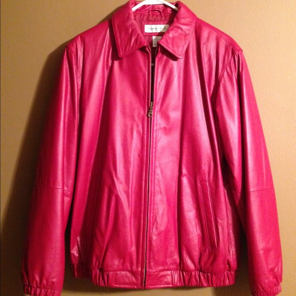 Preston & York | Jackets & Coats | Bundled For Judy Red Leather Jacket ...
