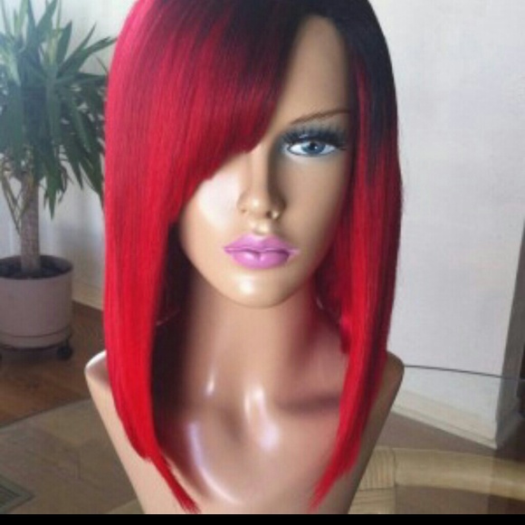 Accessories | Beautiful Custom Red Lace Front Wig | Poshmark