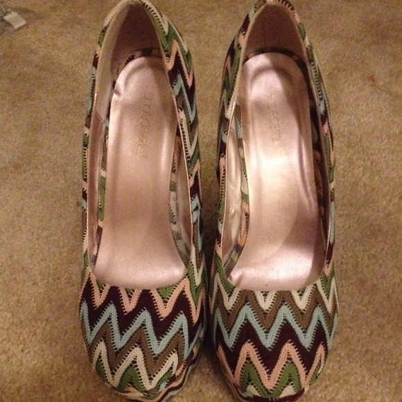 Shoes | 6 Inch Platform Zig Zag Wedges Slightly Worn | Poshmark