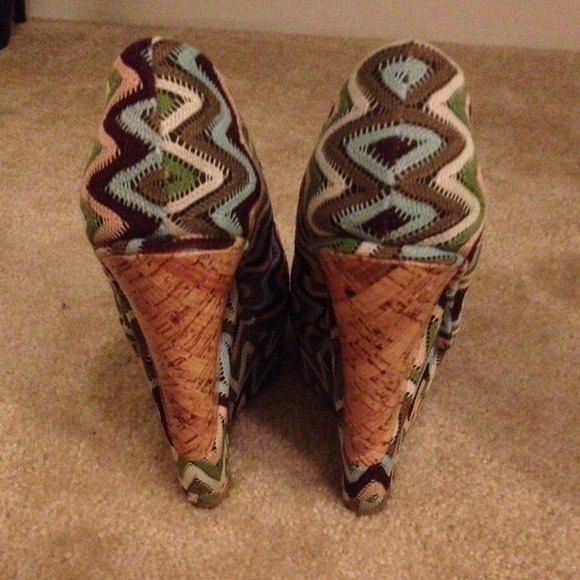 Shoes | 6 Inch Platform Zig Zag Wedges Slightly Worn | Poshmark