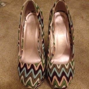 Shoes | 6 Inch Platform Zig Zag Wedges Slightly Worn | Poshmark