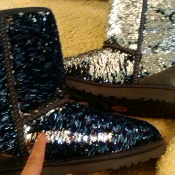 UGG | Shoes | Midnight Blue Sequin Uggs | Poshmark
