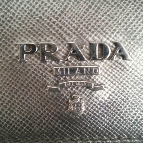 Prada | Bags | Authentic Prada Silver Womens Wallet | Poshmark